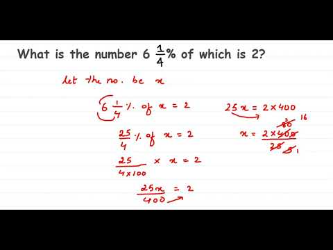 What is the number 6 1/4% of which is 2?(percentage).
