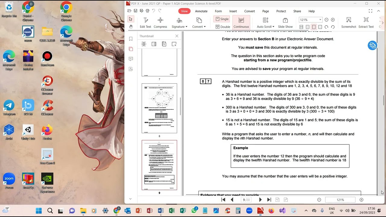 Section B AQA 2021 A2 Paper 1 Question 7