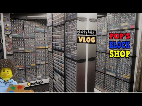 HUGE LEGO BRICKLINK STORE IN OUR BASEMENT! Going down many backlog wormholes and Rearranging