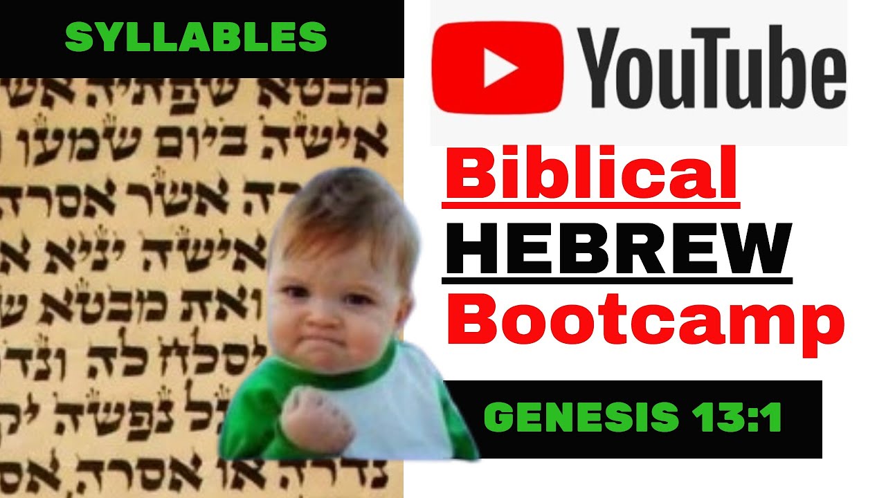 Secret to Reading Hebrew: Syllables Lesson Gen. 13.1 - Biblical Hebrew with David