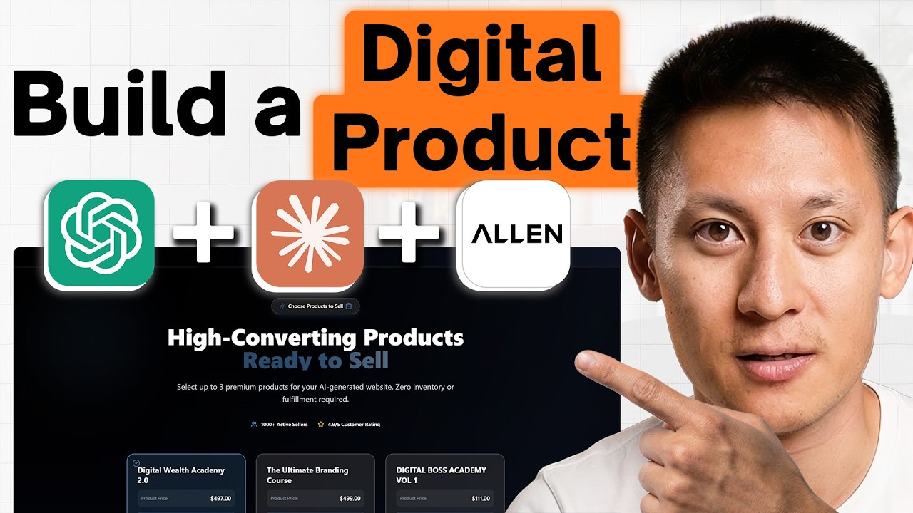 How To Build A Profitable Digital Product for FREE (using AI)