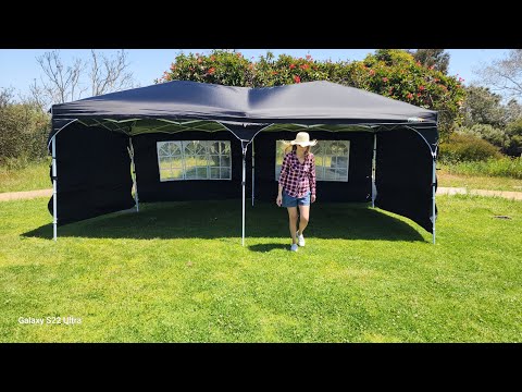 Setting up the Cobizi 10 x 20 Pop Up Tent Quickly & Easily