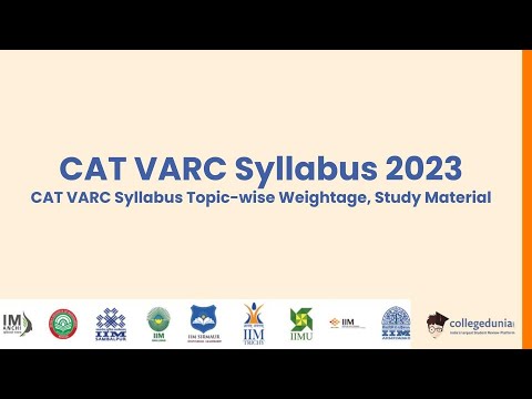 CAT VARC Syllabus 2023|Topic-Wise Weightage |Study Material