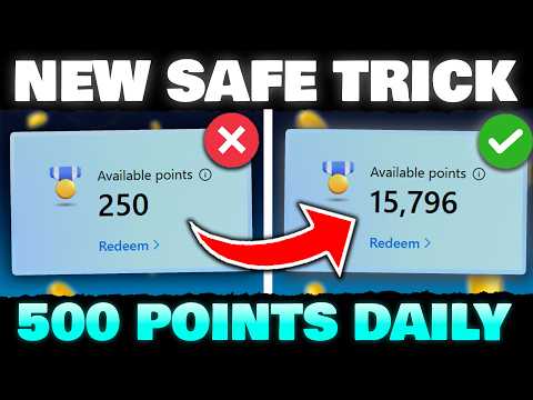 Microsoft Rewards Get 500 Points Daily : New Safest Trick 2024 | New Update