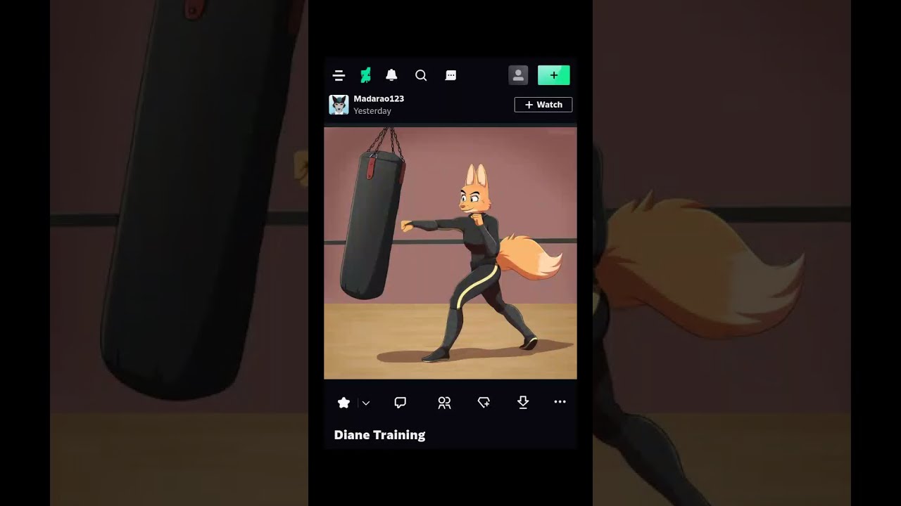 Madarao123 (DeviantArt) - Diane Foxington is Training Combat ~ The Bad Guys (2022)