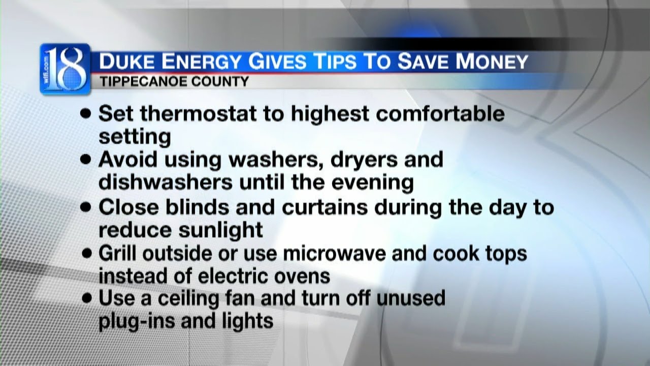 Duke Energy offers tips on saving money