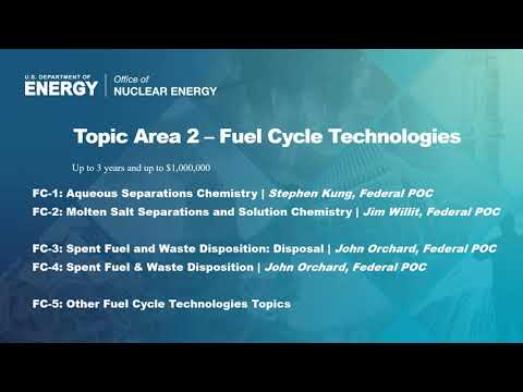 2023 CINR Webinar Topic Area 2 Fuel Cycle Technologies