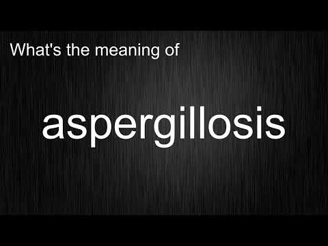 What's the meaning of "aspergillosis", How to pronounce aspergillosis?