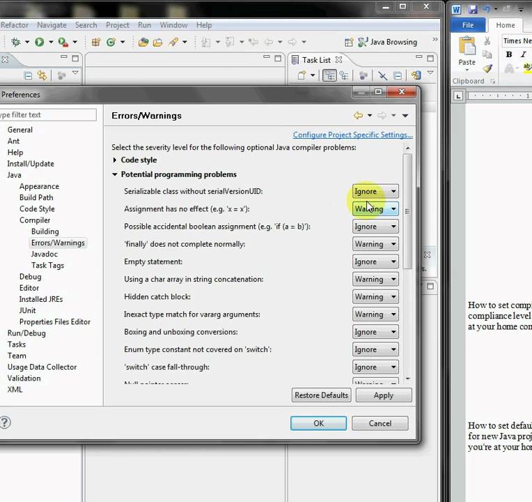 Eclipse Tutorial Part II: Setting Preferences