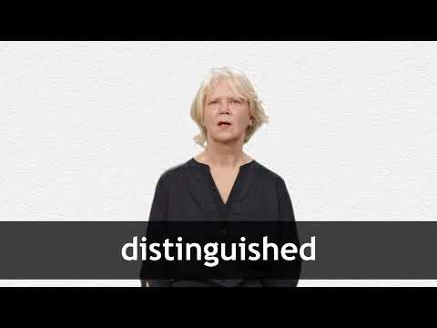 How to pronounce DISTINGUISHED in American English