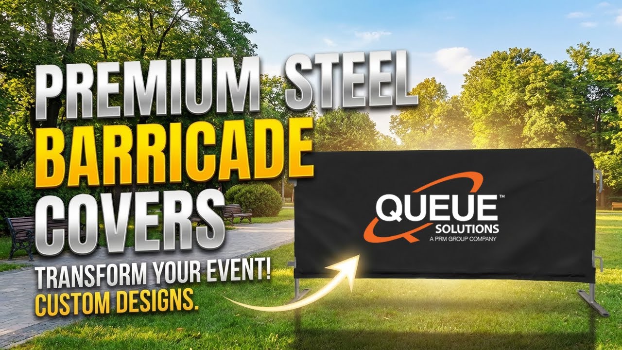 Transform Your Event with Custom Steel Barricade Covers | Queue Solutions