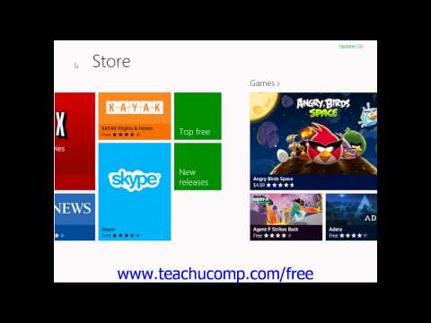 Windows 8 Tutorial Downloading Apps from the Windows Store Microsoft Training Lesson 6.1