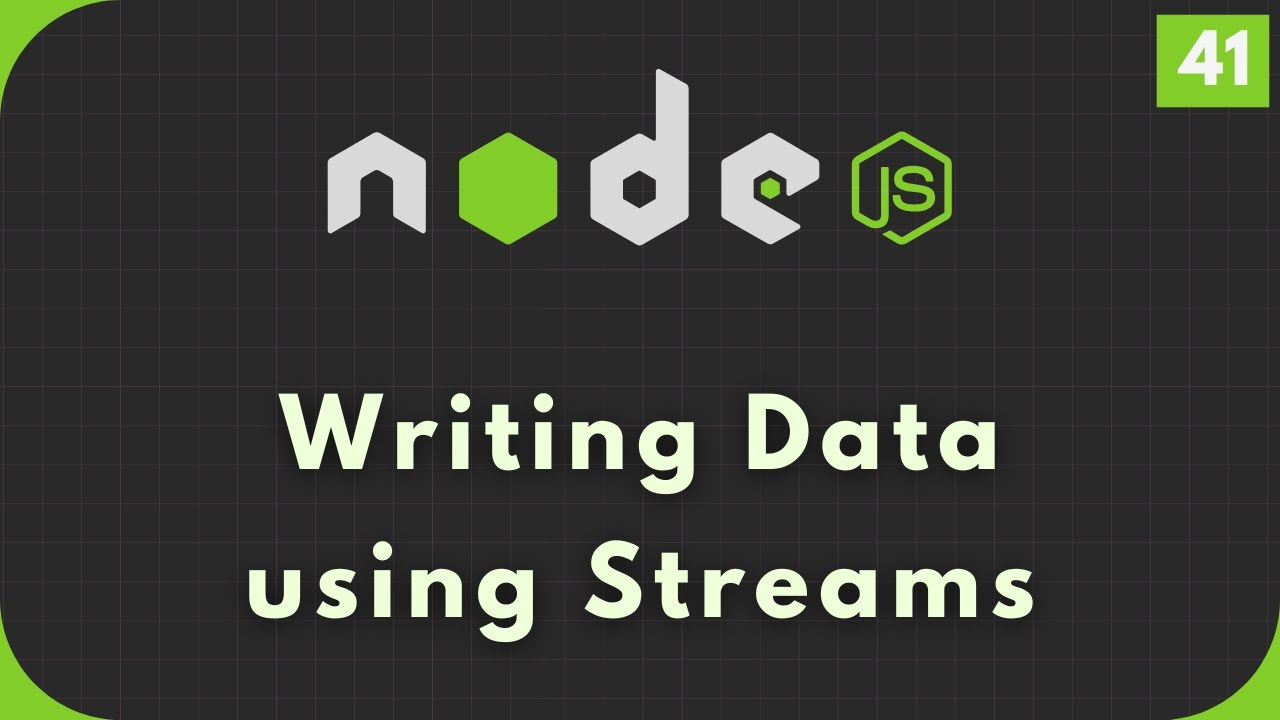 Nodejs Tutorial #41:Writing Data using Streams