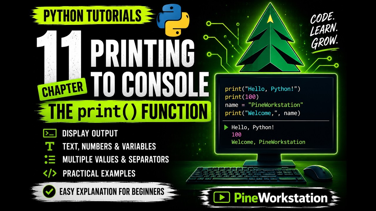 Python Chapter 11 | Printing to Console & Print Function Explained