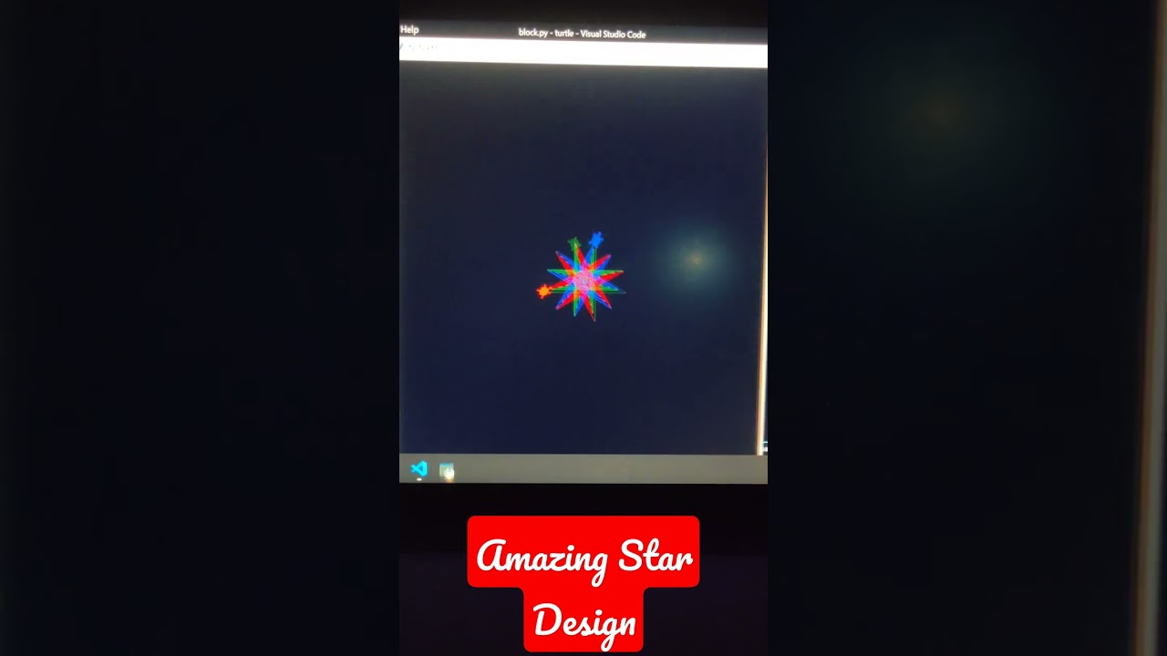 Amazing Star Design using Turtle in Python #shorts #python
