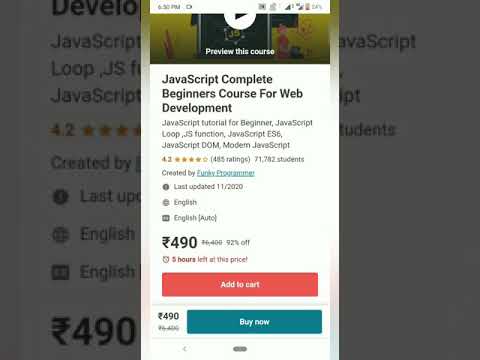 Udemy free coupon | JavaScript Complete Beginners Course For Web Development #udemy