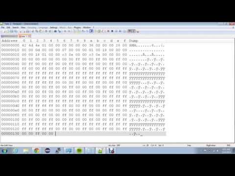 Making a BMP file using Hexadecimal Code.