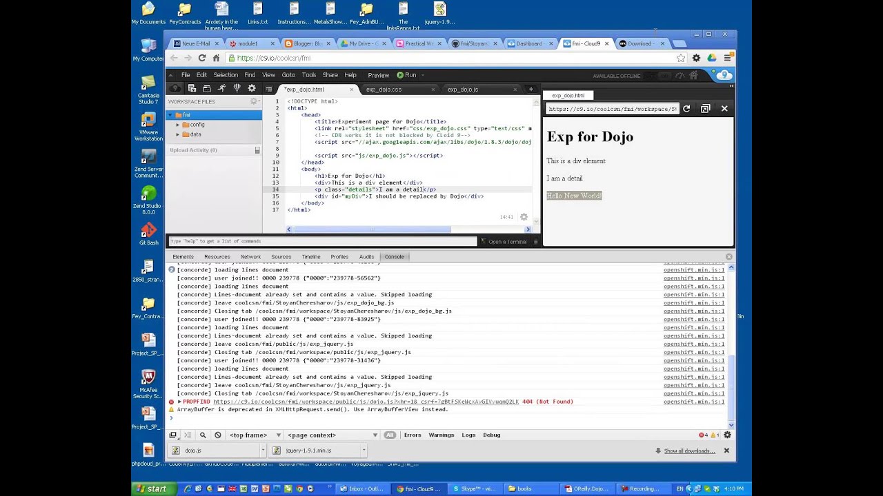 Java Script Toolkit. Dojo absolute beginners.