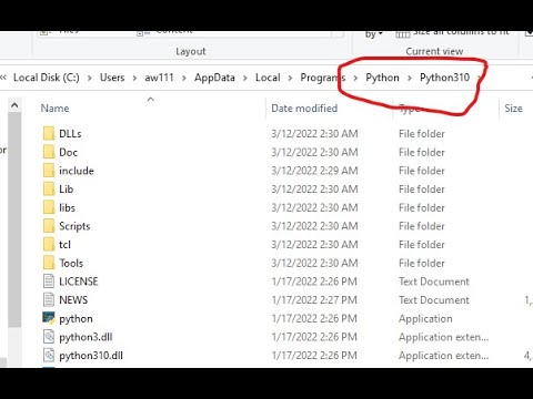 Python installation folder not visible in windows fixed
