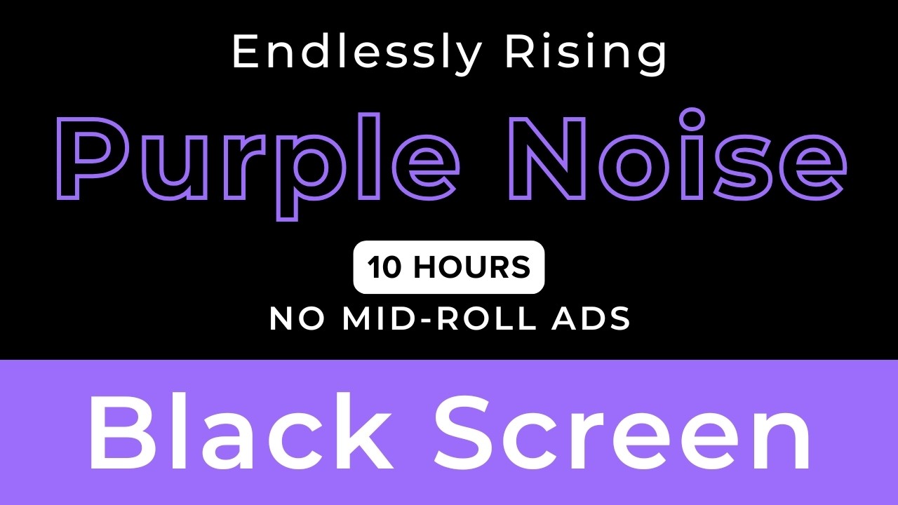 Endlessly Rising Purple Noise with Shepard Tone for Deep Sleep | Black Screen | No Mid-Roll Ads