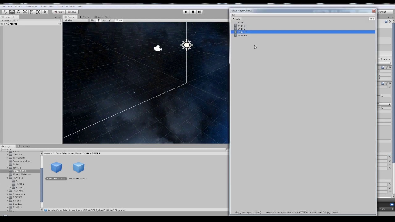 Complete Hover Racer tutorial - Adding New Ship