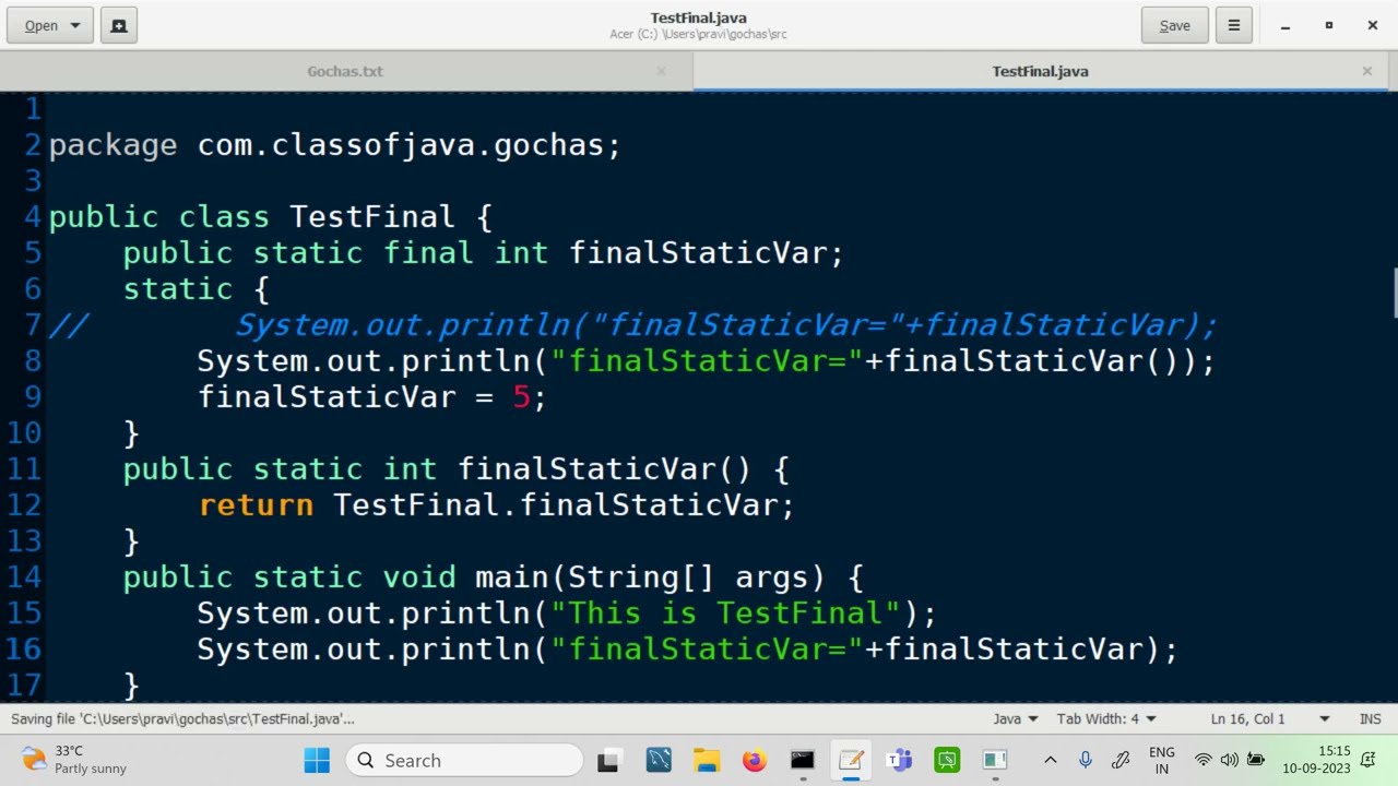Can we use final variable before initialization?