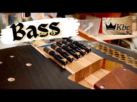 Installing individual bridge pieces | Bass guitar build part 15