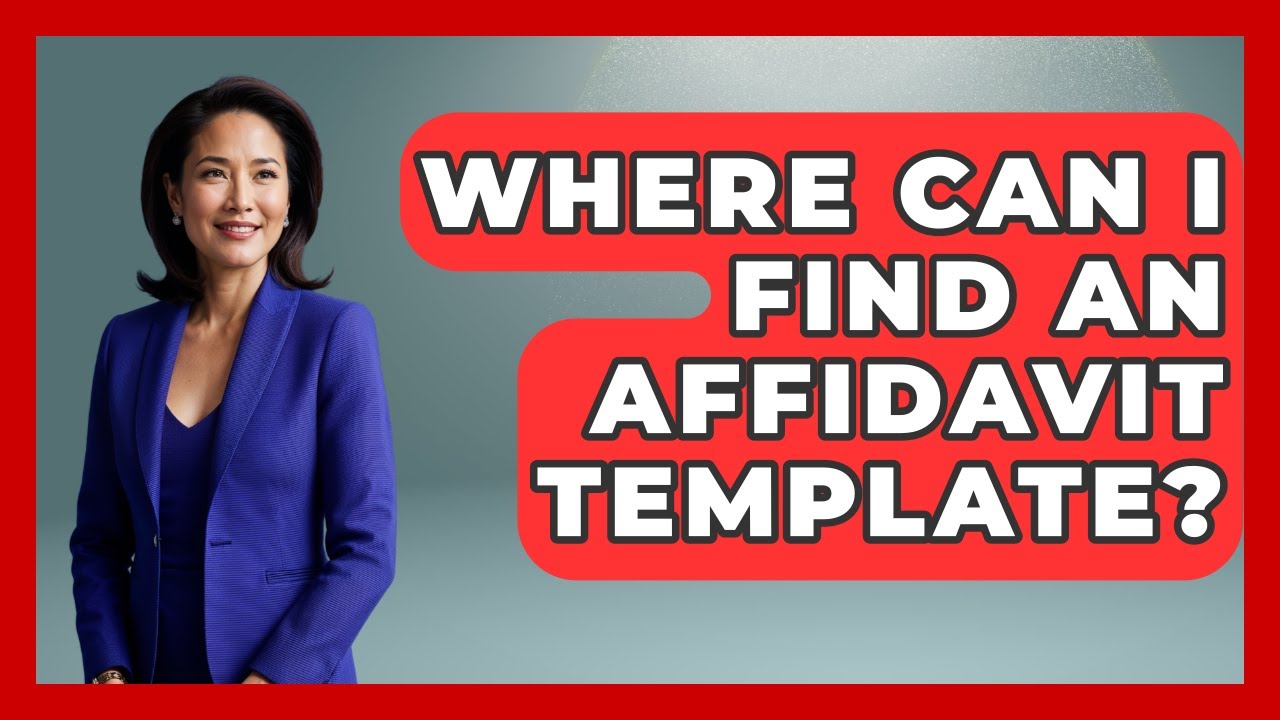 Where Can I Find An Affidavit Template? - Consumer Laws For You
