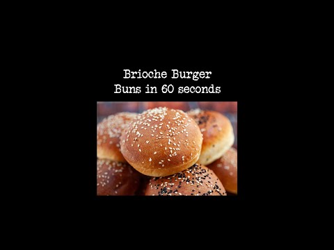 Brioche Burger Buns in 60 seconds #shorts #burgerbuns #brioche #recipe