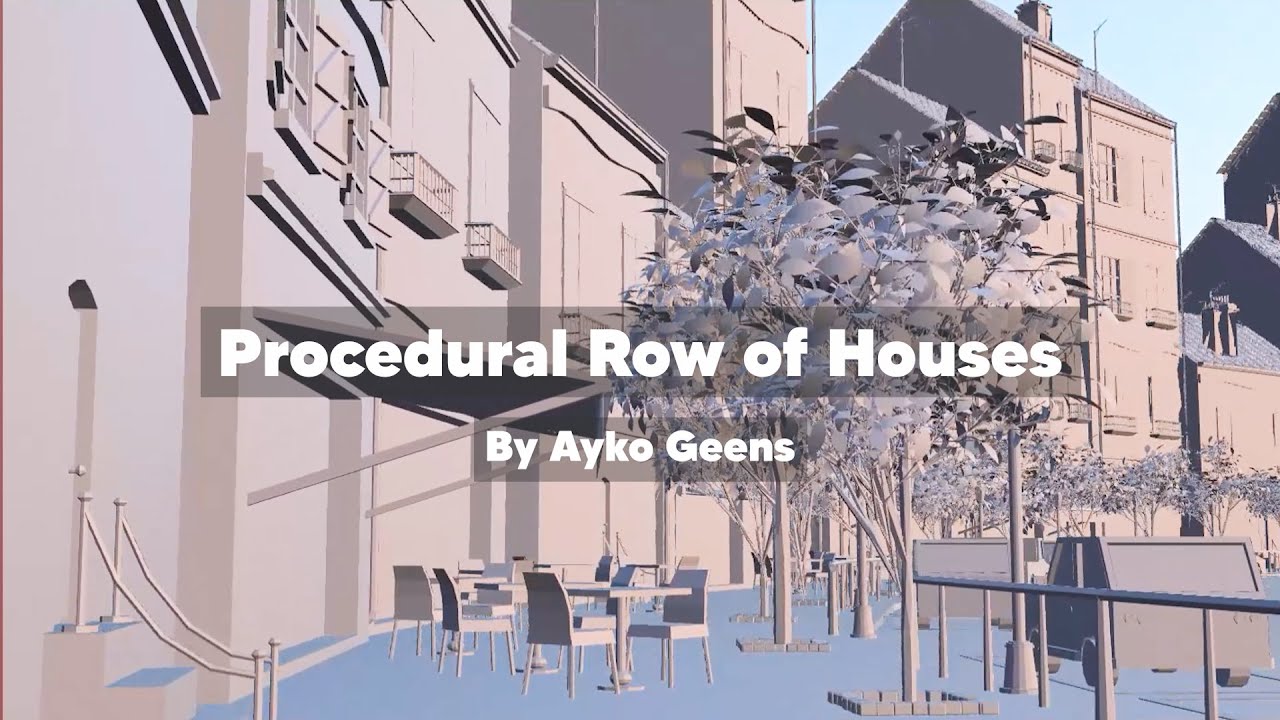 Procedural Row Of Houses (SideFX Houdini)