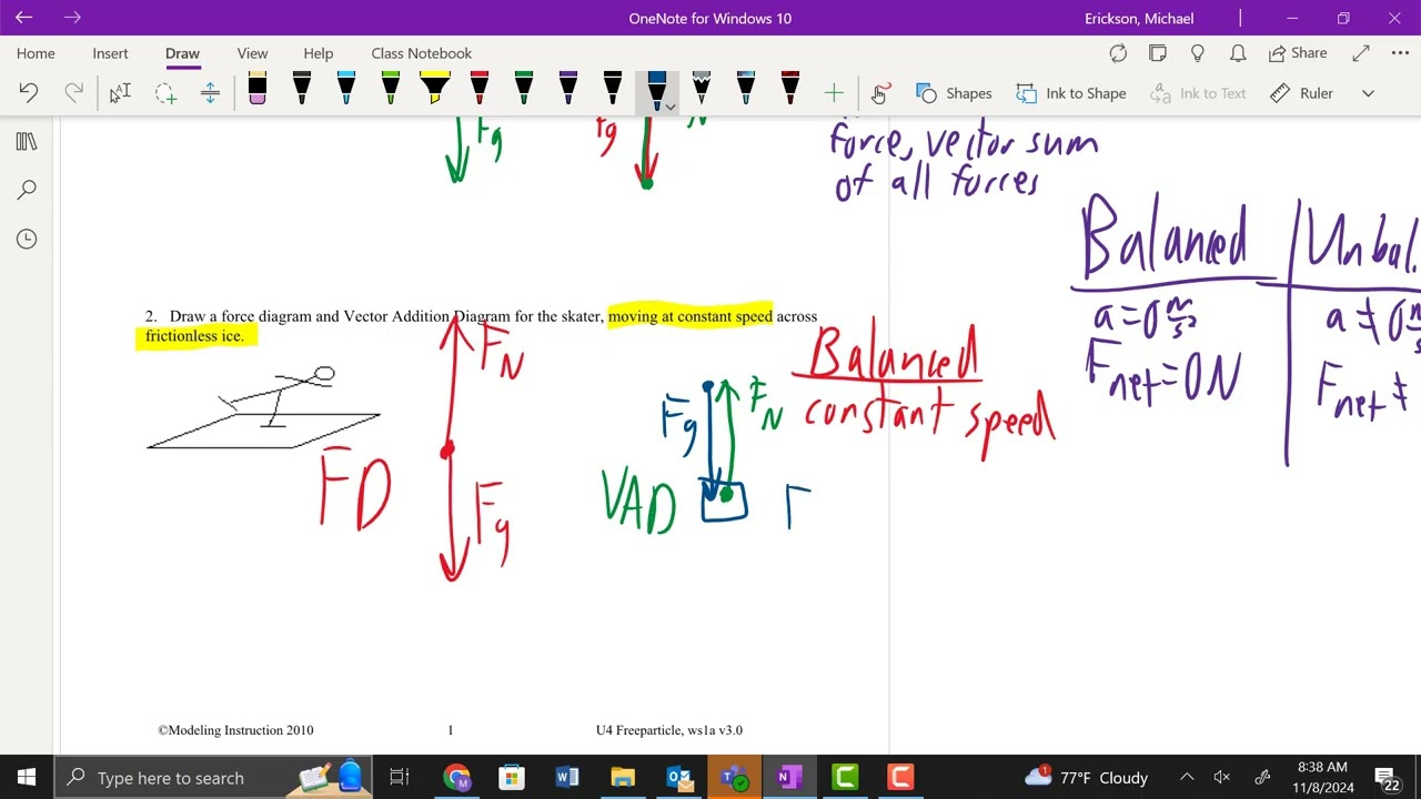 Balanced Forces   Worksheet 1