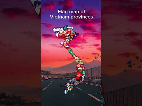 Flag map of Vietnam provinces