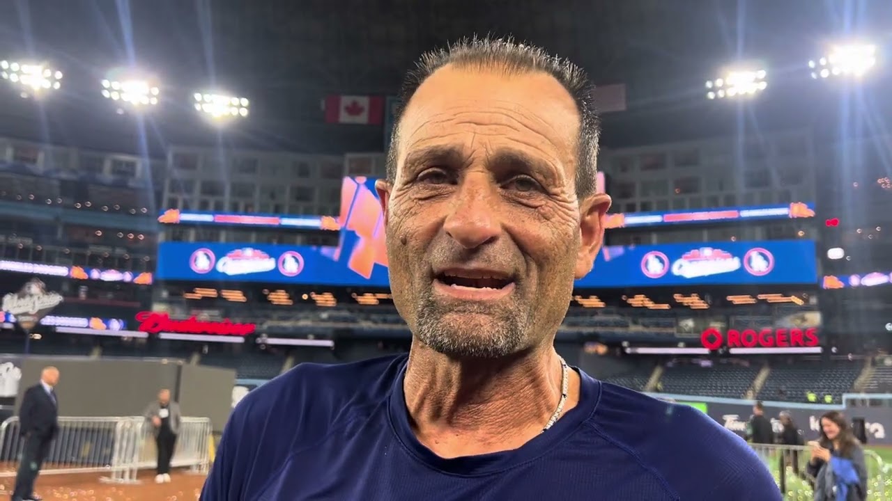 Dodgers third base coach Dino Ebel talks about the Dodgers winning the World Series in Toronto 