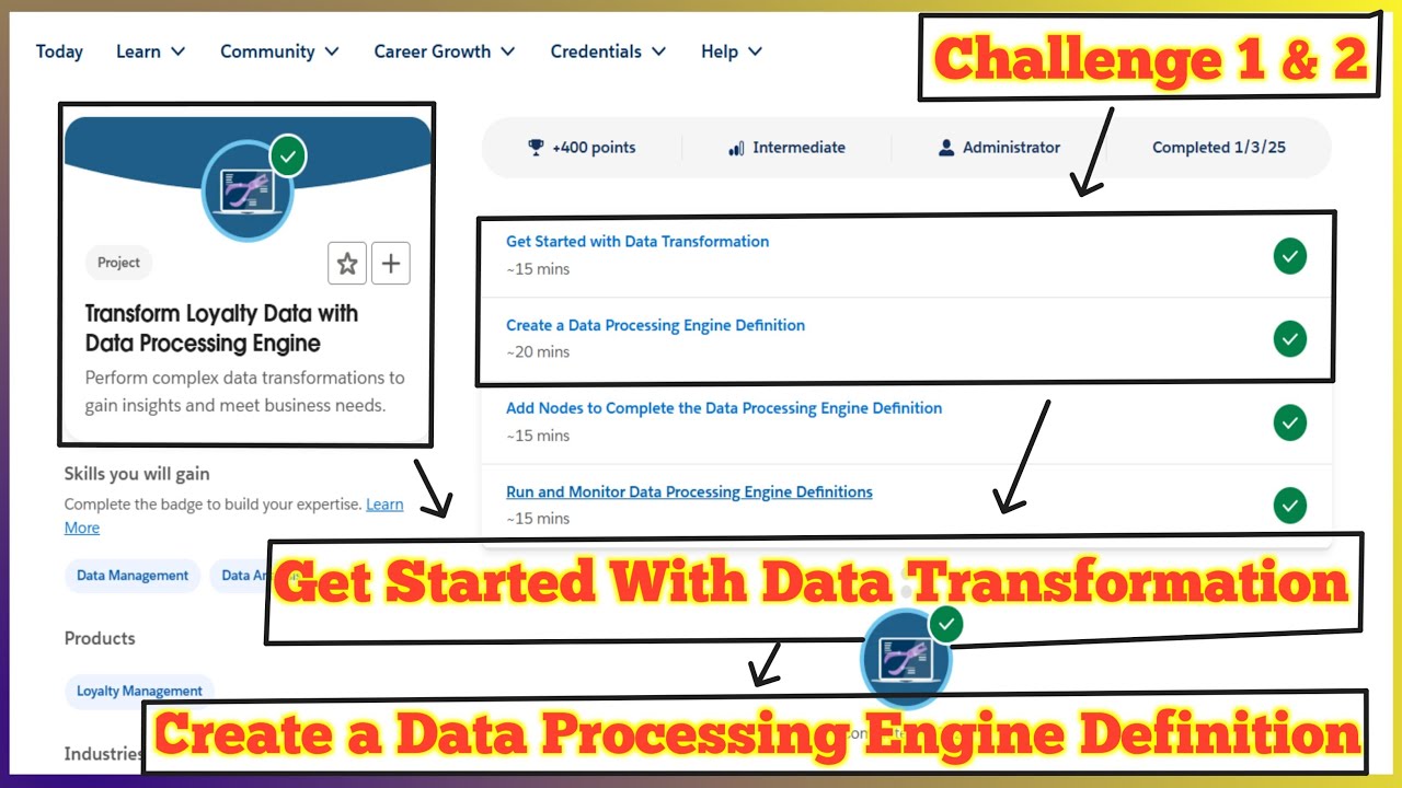 Transform Loyalty Data with Data Processing Engine | Create a Data Processing Engine Definition