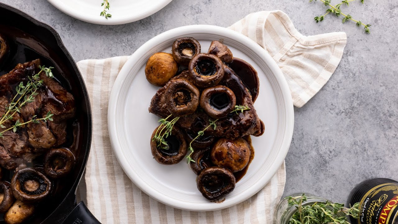 Balsamic Glazed Steak and Mushrooms