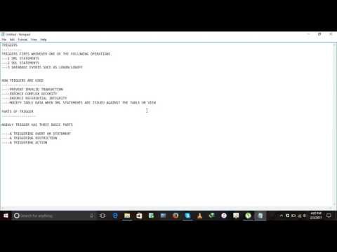 What is TRIGGER & Types of TRIGGERS