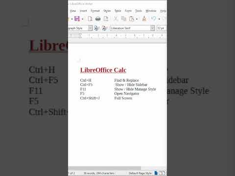 LibreOFFICE Calc shortcut keys #libreofficecalc #libreoffice#shortcutkeys #shortcut
