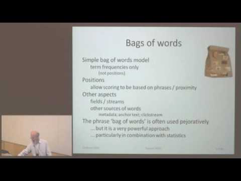 Bags of words: the search engine