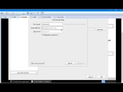 Configure mail client IceDove using IMAPS SMTPS