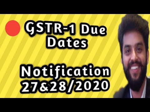 🔴GSTR1 Return filing due dates notified for April-Sep2020 |New GST Returns deferred Notification