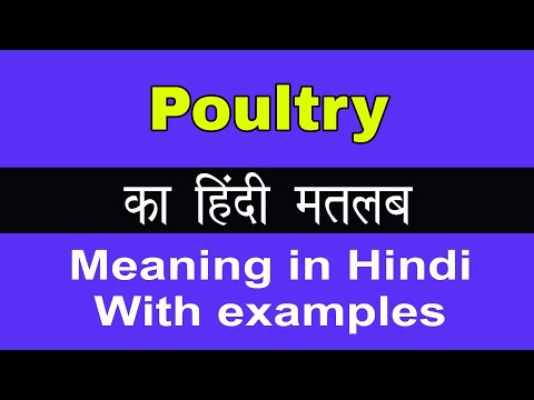 Poultry Meaning in Hindi/Poultry का अर्थ या मतलब क्या होता है.