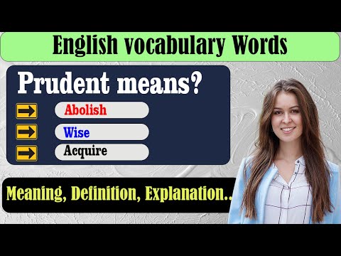 What does Prudent mean? | What is Prudent ? | Prudent meaning in English | English Grammar