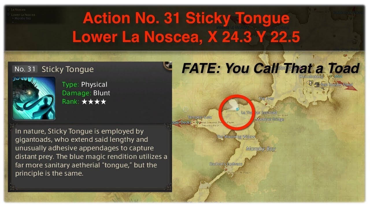 FFXIV Blue Mage Spell No. 31 Sticky Tongue
