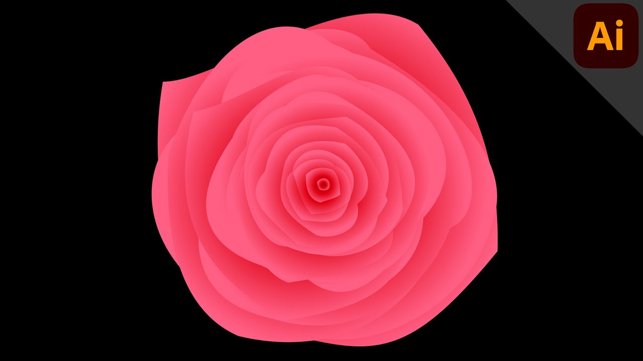 Create a Rose Flower | ILLUSTRATOR TUTORIAL - ABSTRACT & CREATIVE