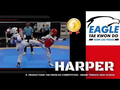 Harper Sparring Match - E Production TKD Competition (Grand Terrace HS)