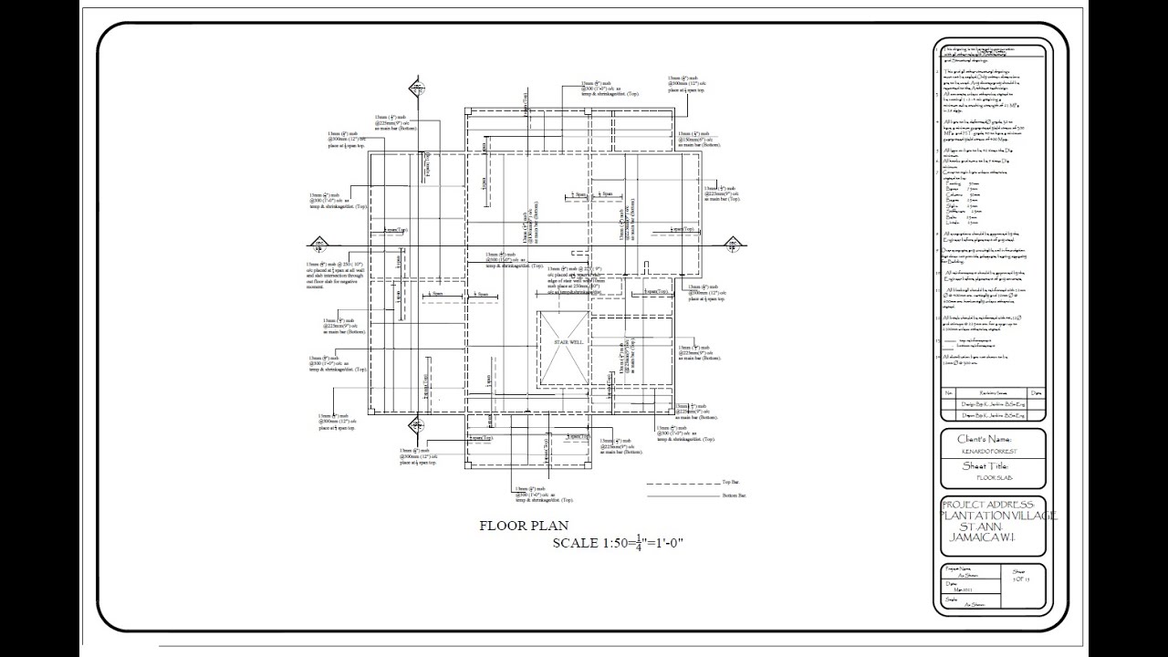 How to read reinforced concrete slab Plan (PT1)
