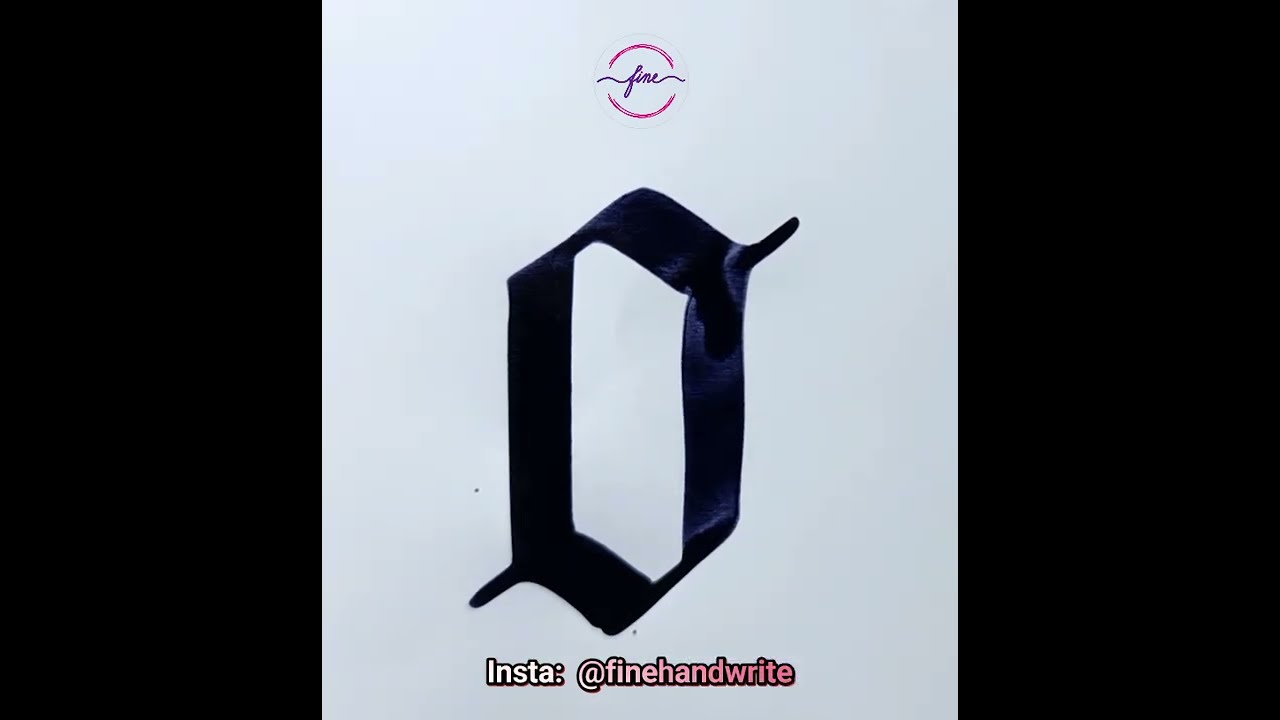 How to write Gothic Alphabet | Handwriting | Letter o