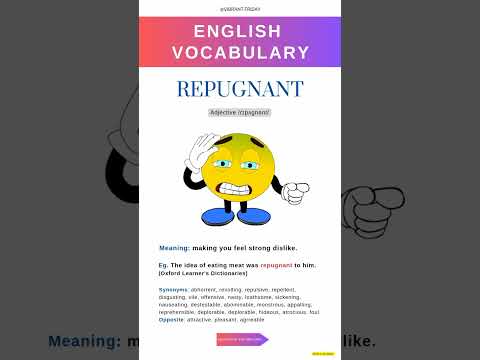 Learning English Vocabulary Daily | Advanced Vocabulary | Abhorrent and Disgusting 🤢 #shortvideo
