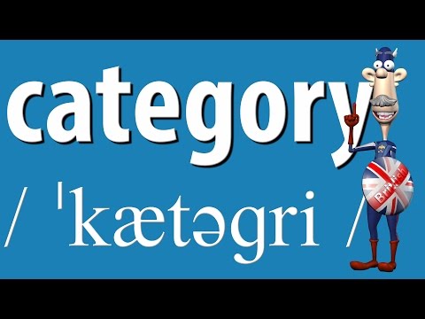 How to Say Category | British Pronunciation | Learn English