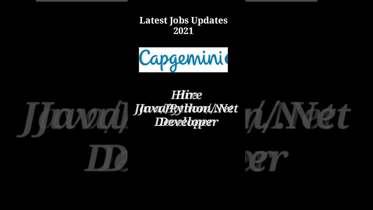 Capgemini Hire Java/ Python /.Net Developer | #shorts #capgemini #javadeveloper #webtechcareer